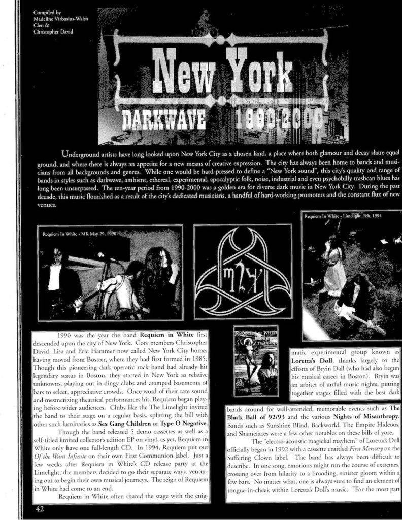 NYC Goth Scene from 1990 to 2000 ~ a report on a decade of darkwave ...